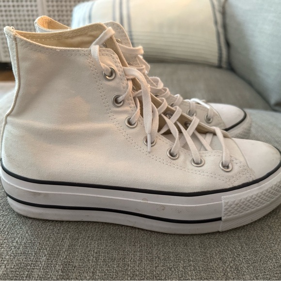 Converse | Shoes | Converse Platform White Hightop Sneakers | Poshmark